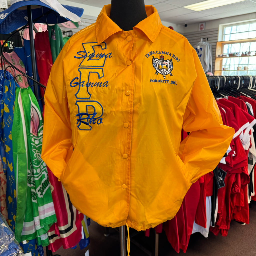 SGRho Line Jackets Gold - Gold Front Letters – Distinctive Specialties