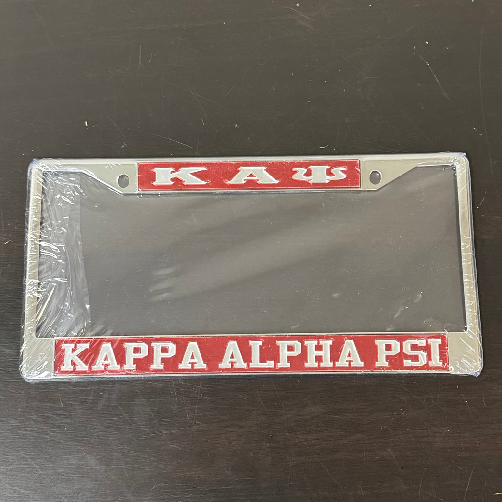 Kappa Auto Back Red Frame w/Silver Letters – Distinctive Specialties